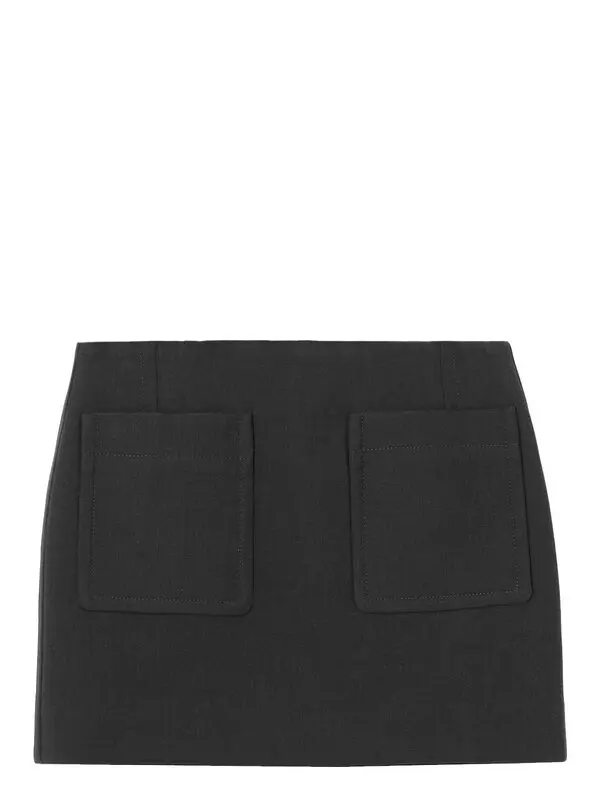 Bottega Veneta Woven Mini Skirt - Black
