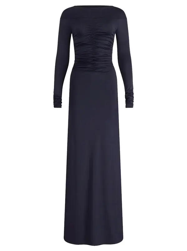 Altuzarra Callie Ruched Maxi Dress - Navy