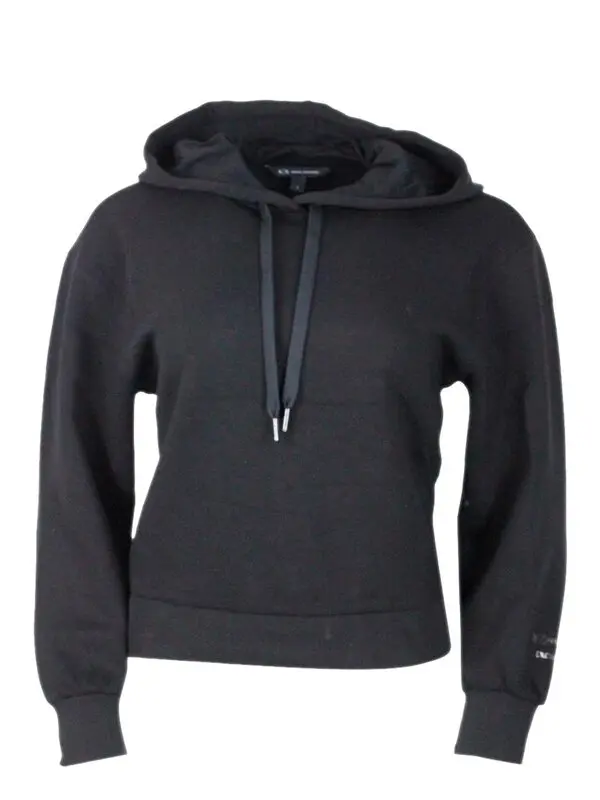 Armani Exchange Long-sleeved Crew-neck Sweatshirt - Black