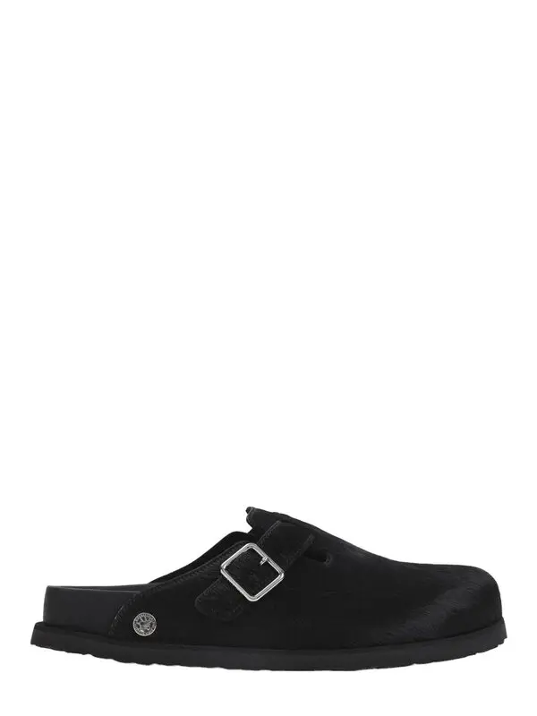 BIRKENSTOCK Boston Calf Hair Mules - Black