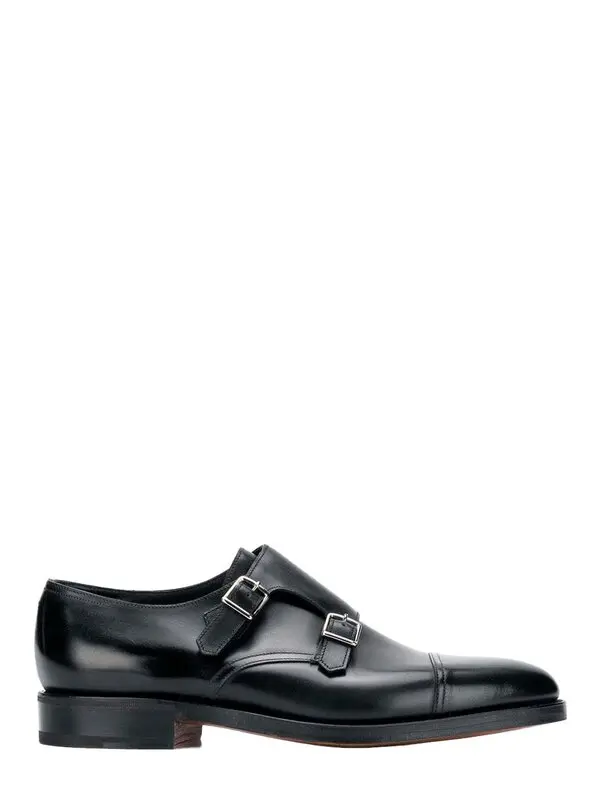 John Lobb William Double Buckle Shoes - Black