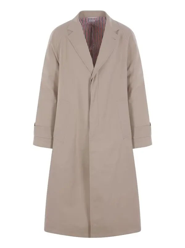 Thom Browne Single-breasted Overcoat - Brown