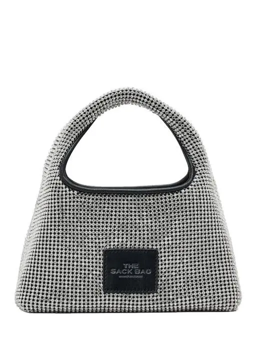 Marc Jacobs The Sack Crystal Embellished Mini Hobo Bag - Black