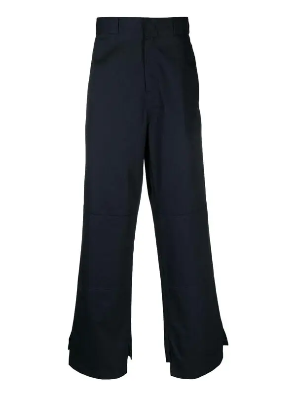 Palm Angels Cotton Straight-leg Trousers - Blue