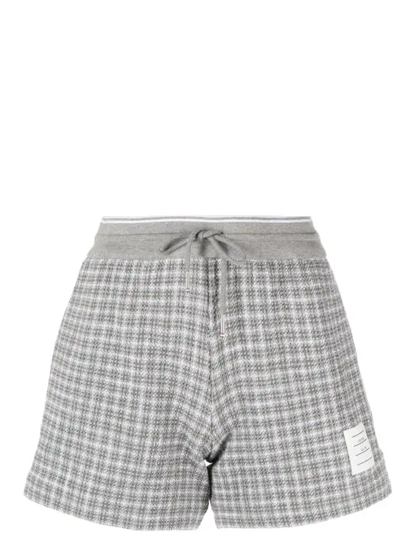 Thom Browne Tweed Cotton Shorts - Grey