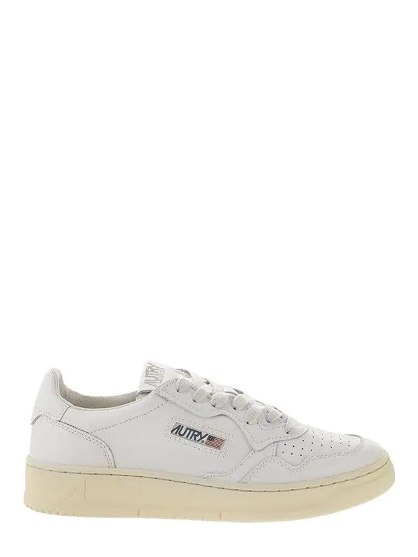 AUTRY Medalist Low Leather Sneakers - White