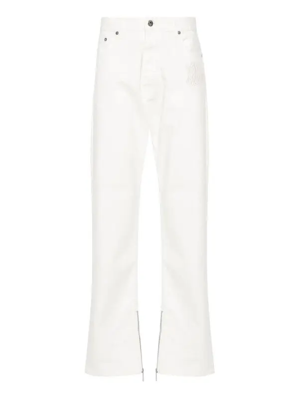 Off-White Logo Denim Jeans - White