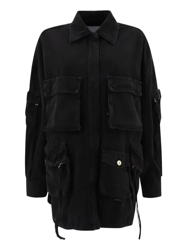 Attico Fern Denim Jacket - Black