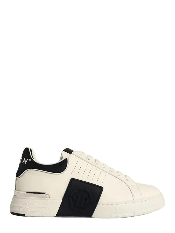 Philipp Plein Lo-top Phantom Leather Sneakers - White