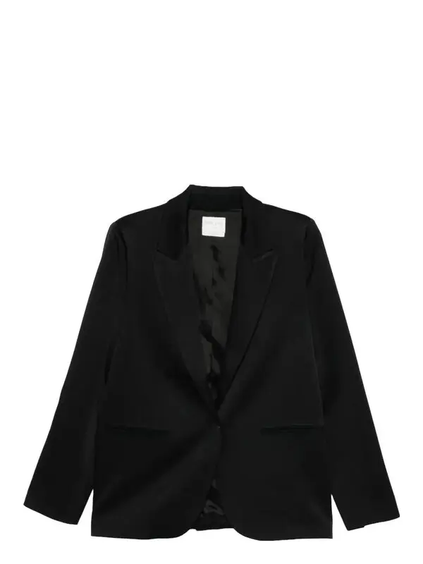 FORTE_FORTE Shiny Satin Jacket - Black
