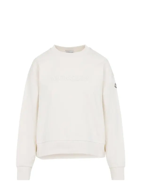 Moncler Cotton Sweatshirt - Beige