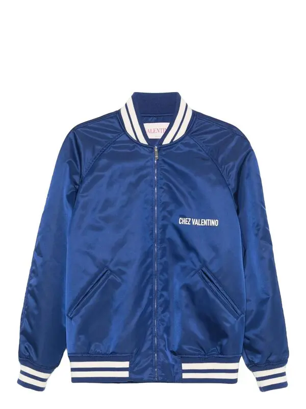 Valentino Garavani Chez Bomber Jacket - Bluette/bianco