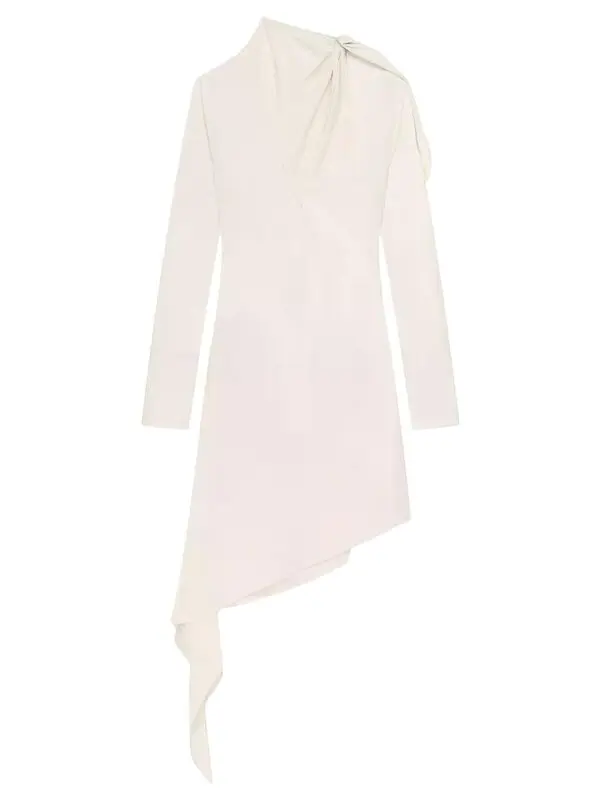 COURREGES Asymmetrical Long-sleeve Dress - Neutrals