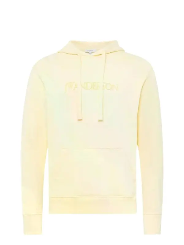 JW Anderson Logo-embroidered Hoodie - Yellow