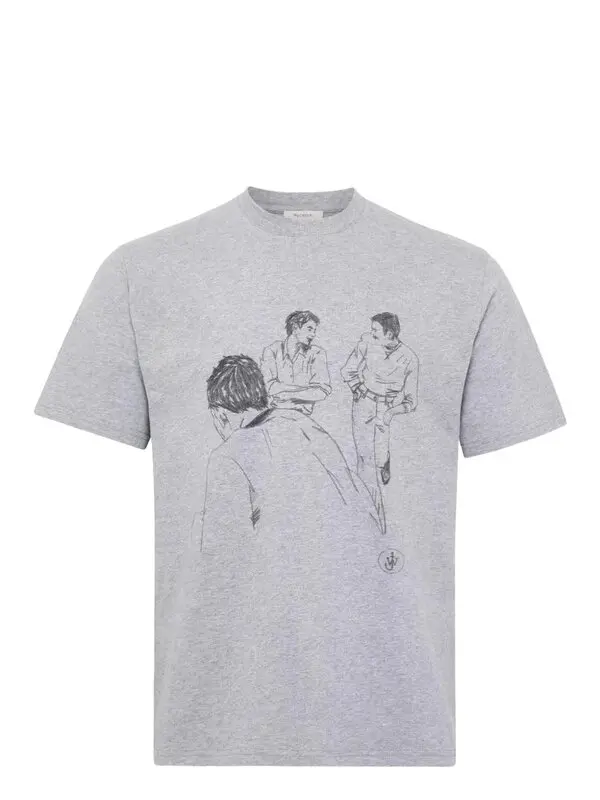 JW Anderson Sketch-print T-shirt - Grey