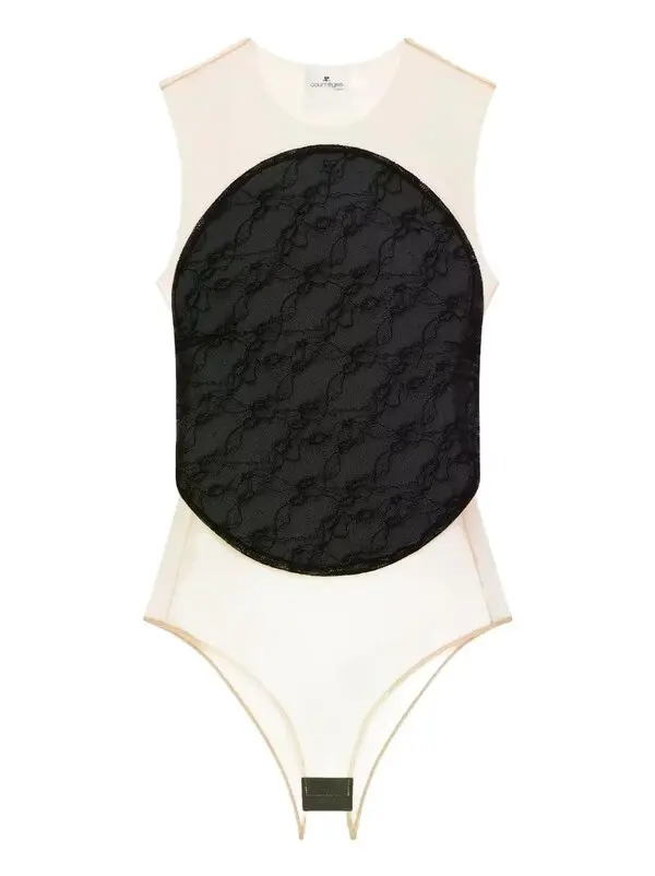 COURREGES Mesh-panel Bodysuit - Black