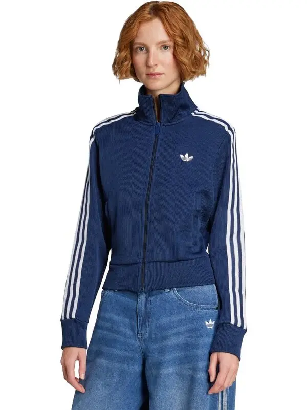 Adidas Adicolor Firebird Knit Track Top - Night Indigo / White