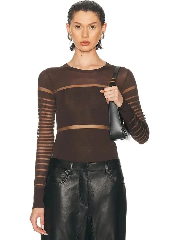 Helmut Lang Long Sleeve Top - Espresso