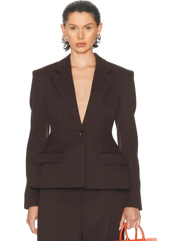 Stella McCartney Twill Tailoring Molded Jacket - Raisin