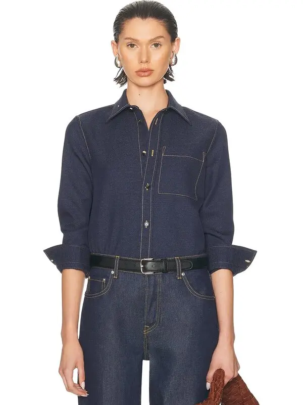 Bottega Veneta Drill Shirt - Dark Indigo