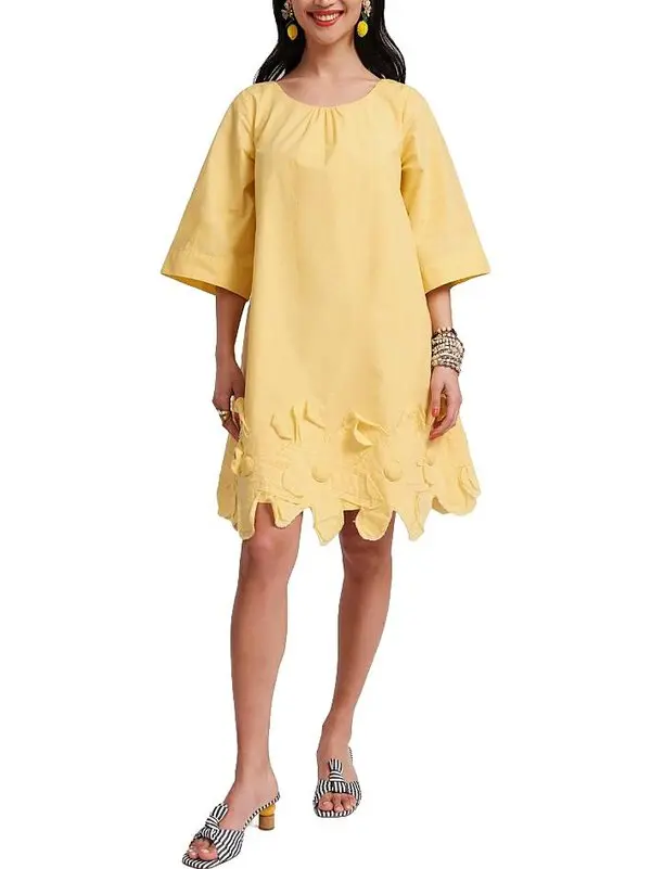 FRANCES VALENTINE Zennia Flower Hem Dress - Yellow