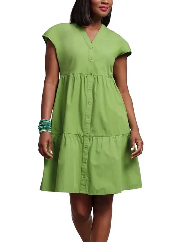 FRANCES VALENTINE Breezy Mini Dress - Green