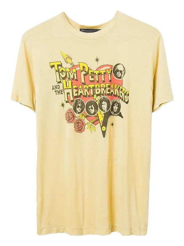 Junk Food Clothing Tom Petty And The Heartbreakers Vintage Tissue Tee - Camel
