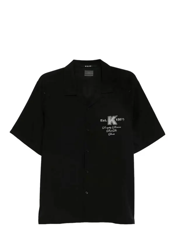 Ksubi Rose-print Resort Shirt - Black
