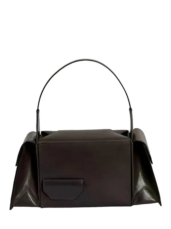 MERRYL TIELMAN Barbara Leather Shoulder Bag - Brown