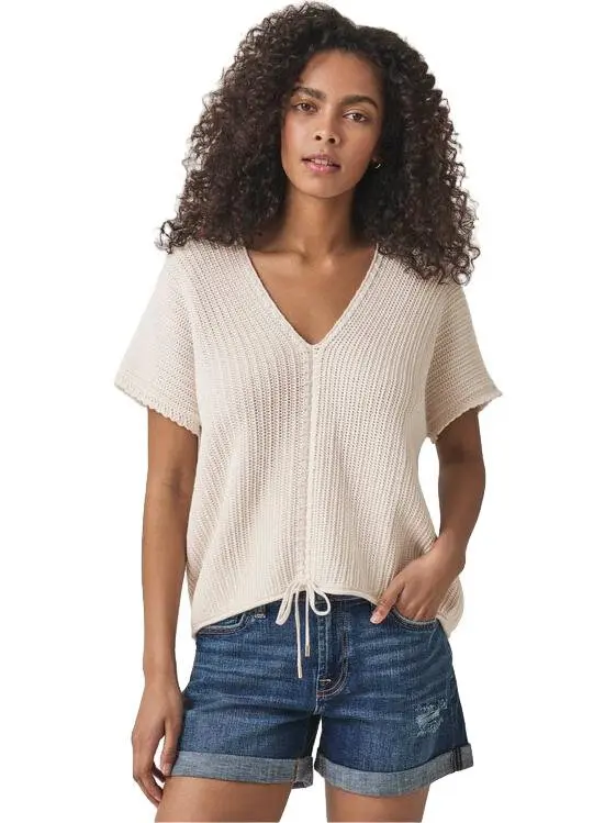 Splendid Horizon Sweater Poncho - Neutral