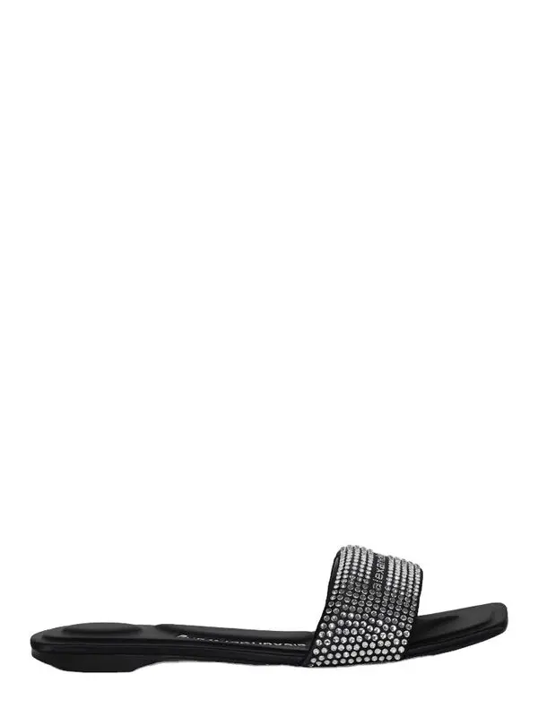 Alexander Wang Vy Flat Sandal And Silver - Black