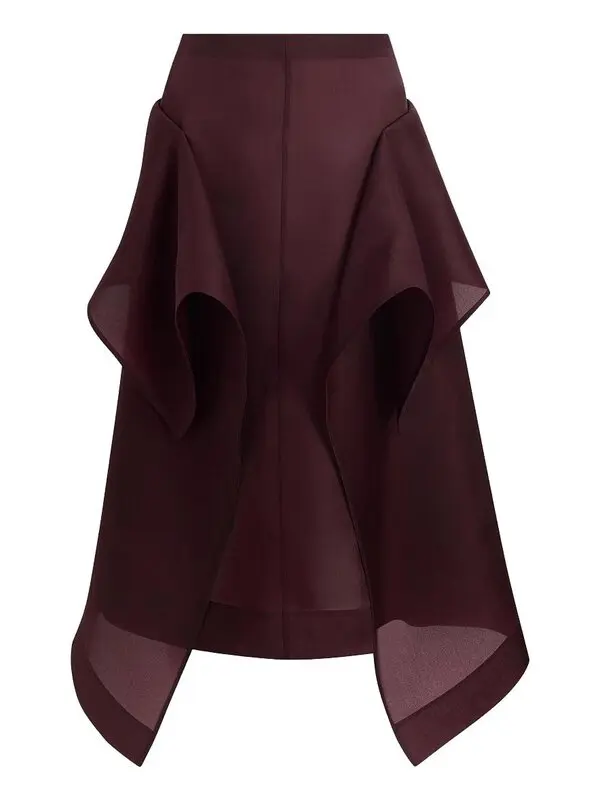 Khaite Nina Almadine Silk Skirt - Grey