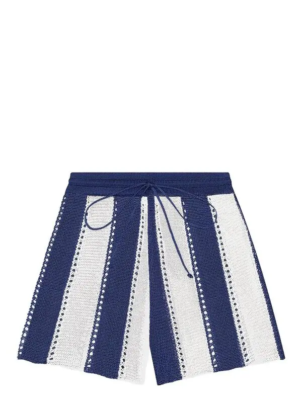 Calle Del Mar Cabana Stripe Short - Navy