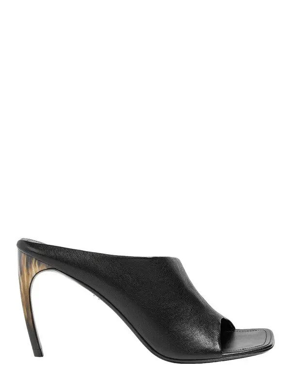 FERRAGAMO Nymphe 85 Leather Mules - Black
