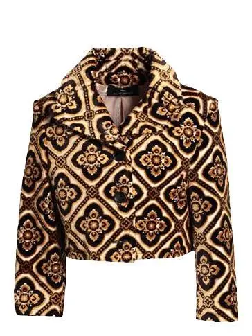 Etro Floral-print Velvet Single-breasted Blazer - Brown
