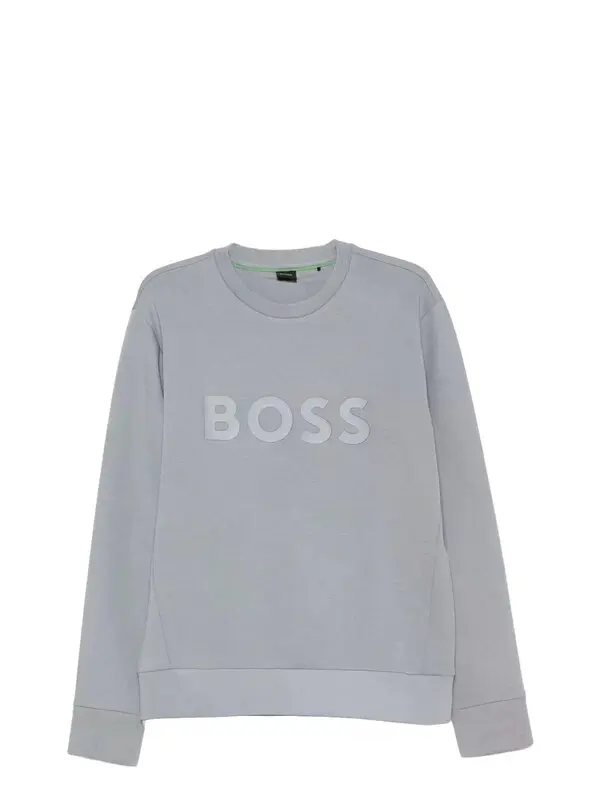 BOSS Crew-neck Sweatshirt With Logo - Grey