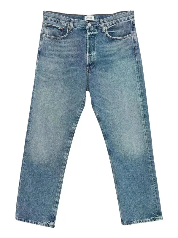 AGOLDE Faded Straight Leg Jeans - Blue