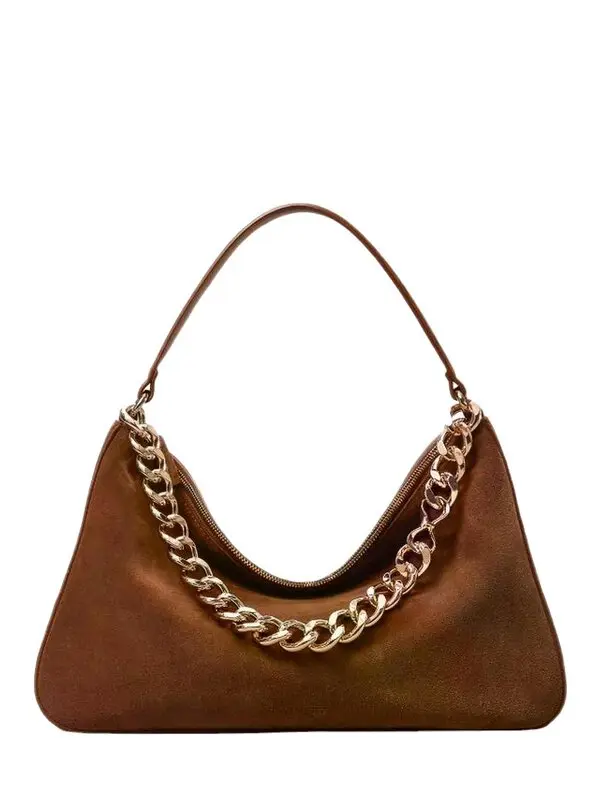 TWINSET Liliane Chain-embellished Shoulder Bag - Brown