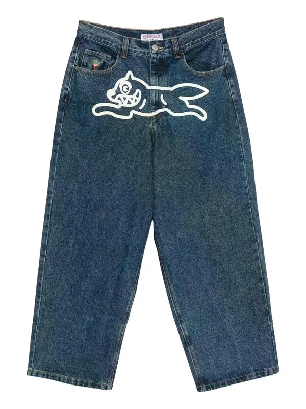 ICECREAM Dog-motif Jeans - Blue