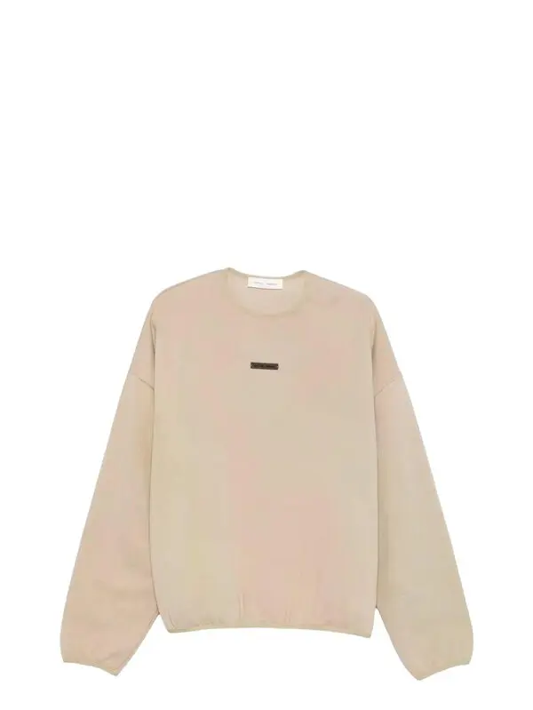 Fear Of God Logo-plaque Cotton Sweatshirt - Neutrals