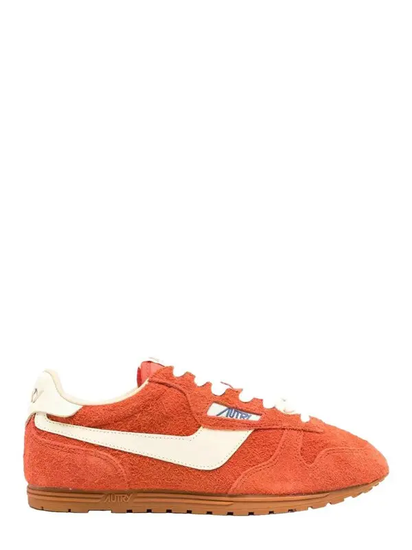 AUTRY Low-top Suede Sneakers - Orange