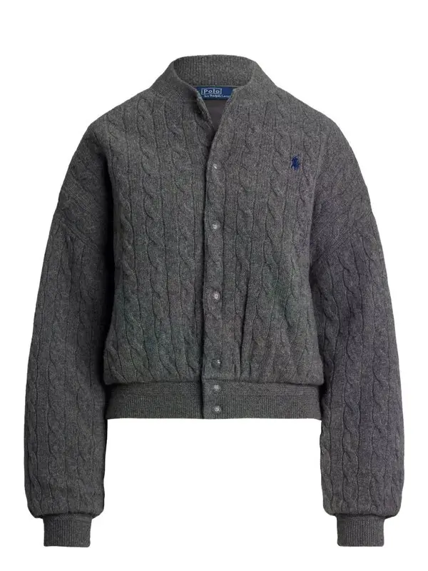 Polo Ralph Lauren Cable-knit Bomber Jacket - Grey