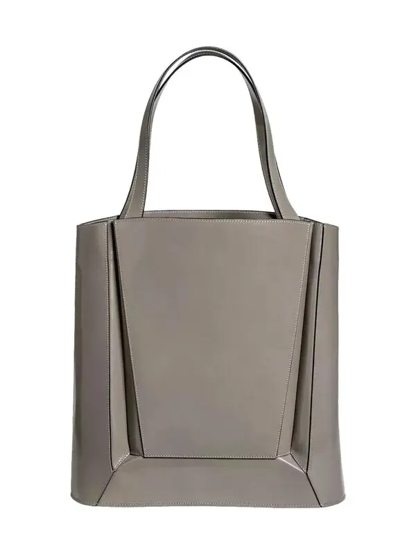 MERRYL TIELMAN Panelled Leather Tote Bag - Grey