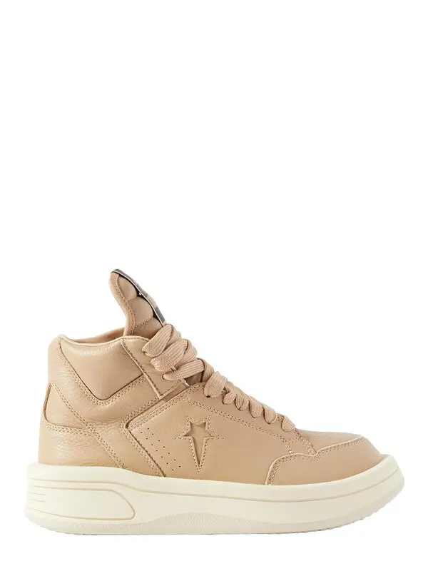 Rick Owens Converse Turbowpn Leather High-top Sneakers - Neutrals