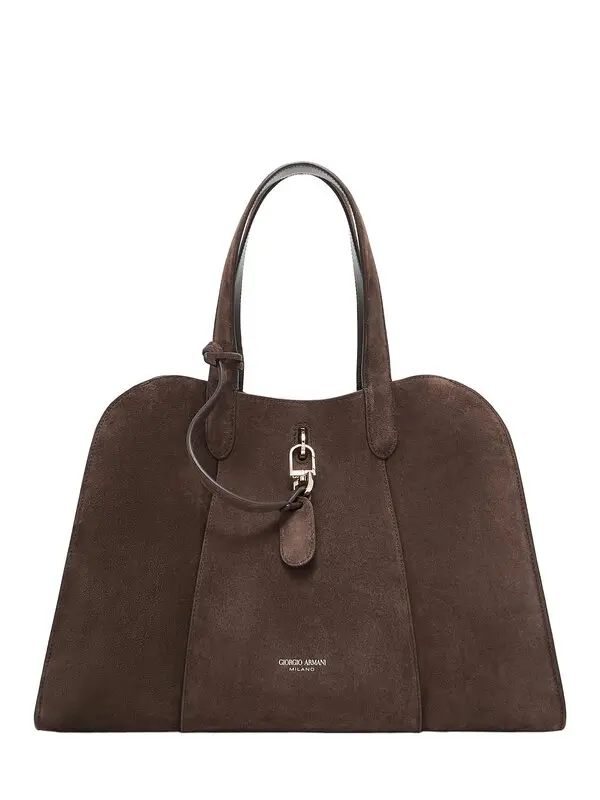 Giorgio Armani Large Suede Tote - Brown