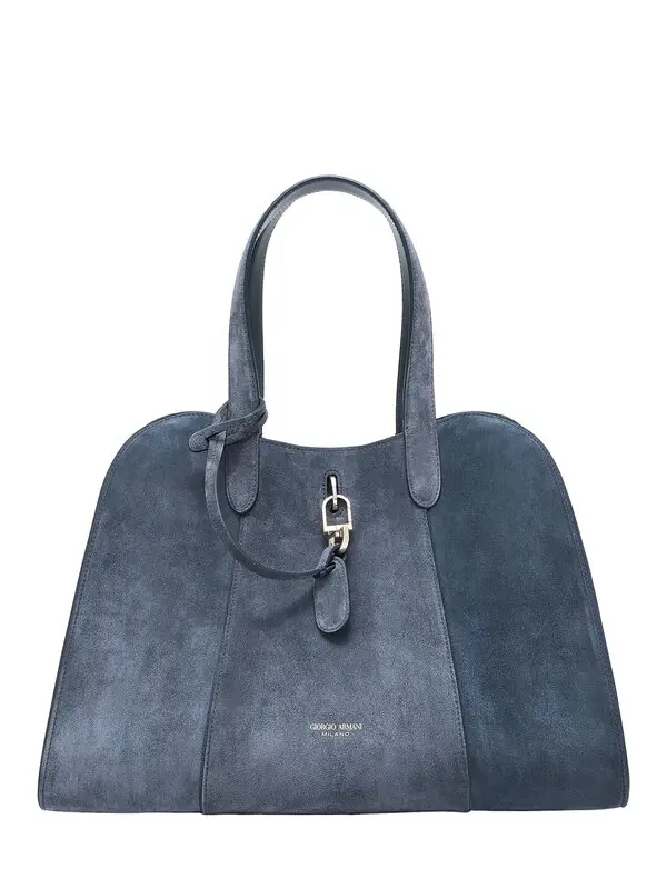 Giorgio Armani Large Suede Tote - Grey