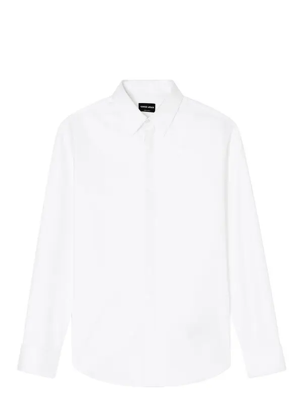 Giorgio Armani Cavalry Cotton Shirt - White