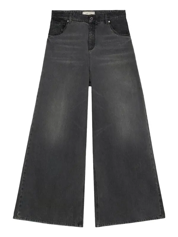 Blumarine Wide-leg Jeans - Grey