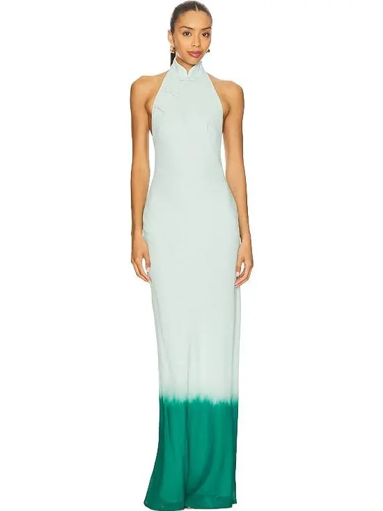 SAU LEE Gianna Dress - Seafoam Ombre