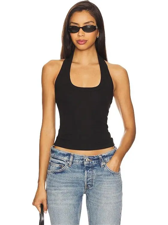 Lna Bradley Halter Top - Black